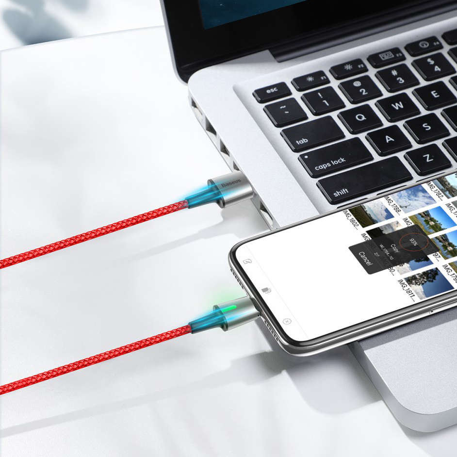 Baseus 2.4A Magnetic Lightning Cable for iPhone / iPad (Red)