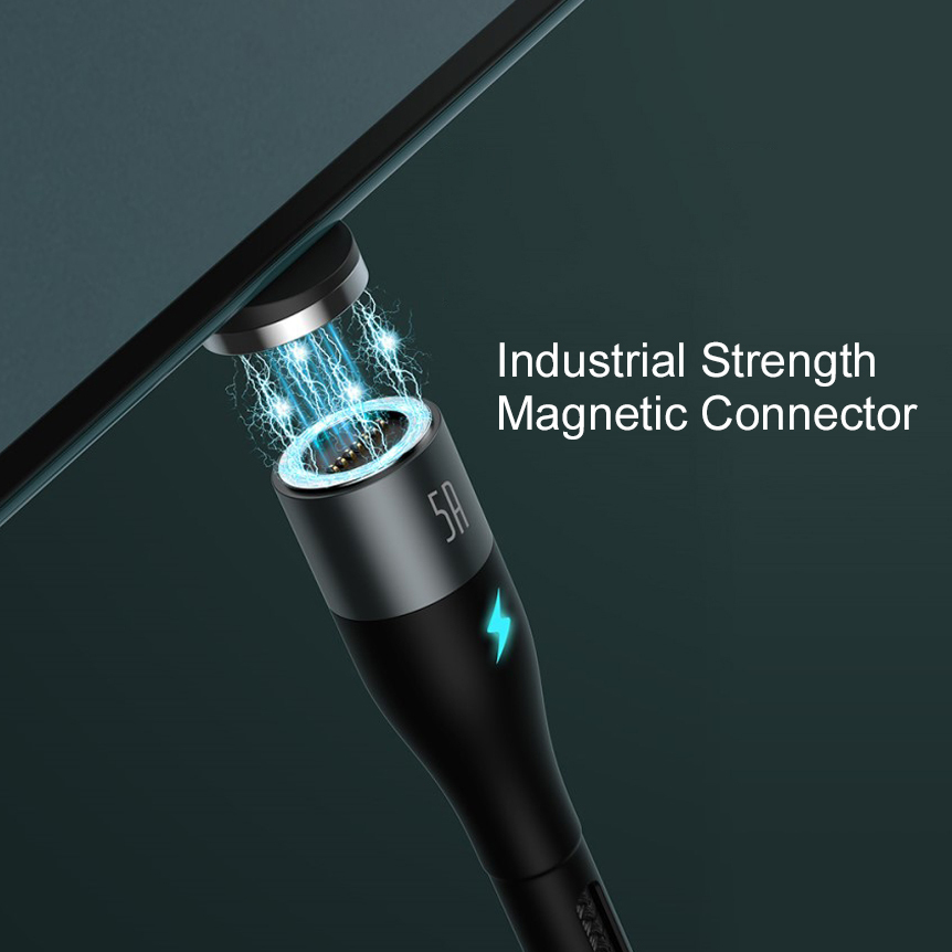 Baseus 5A Zinc Magnetic Detachable USB Type-C Cable (1m)