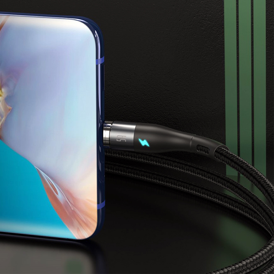 Baseus 5A Zinc Magnetic Detachable USB Type-C Cable (1m)