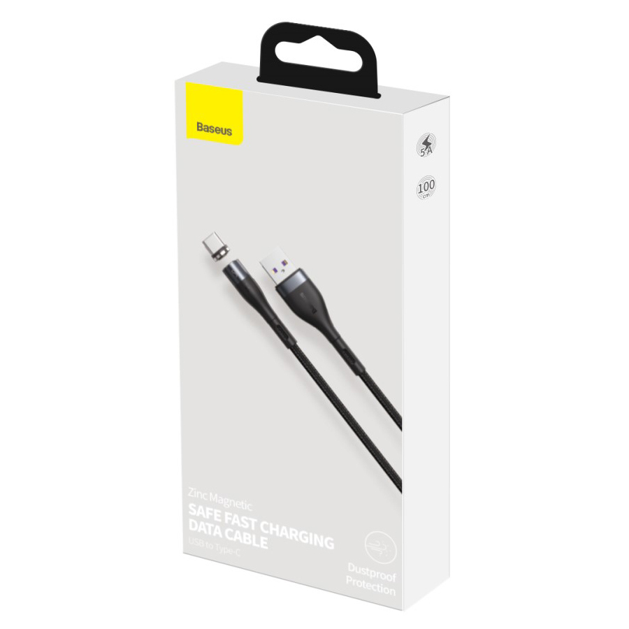 Baseus 5A Zinc Magnetic Detachable USB Type-C Cable (1m)