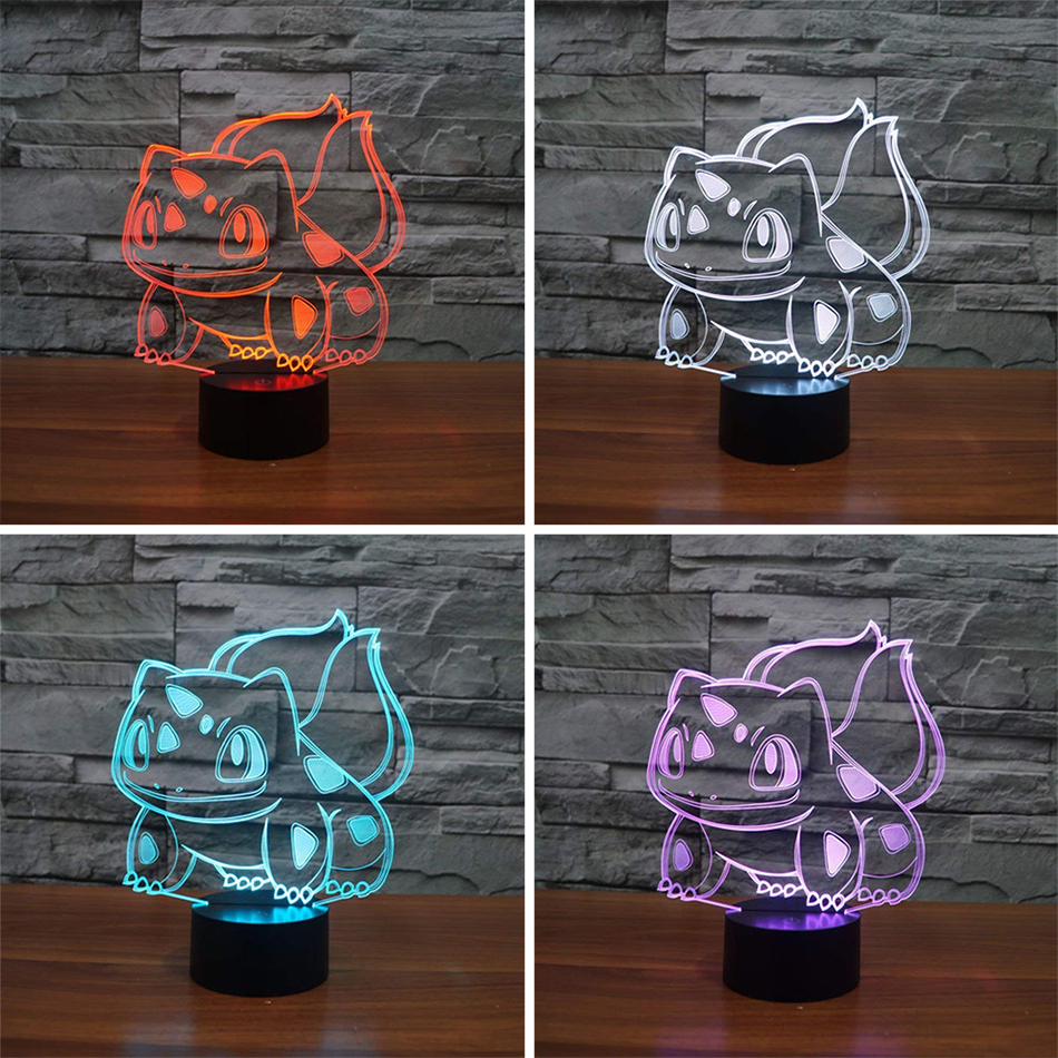 3D Pokemon Bulbasaur LED Desk Lamp / Night Light