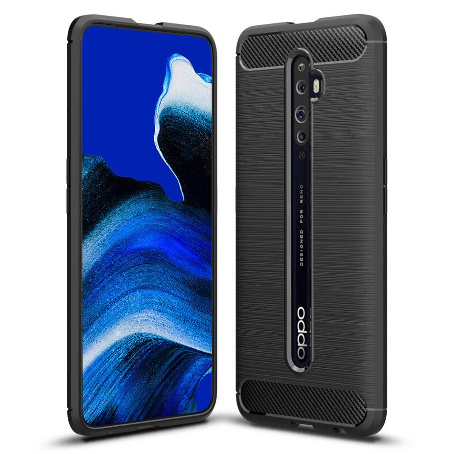 Flexi Slim Carbon Fibre Case for Oppo Reno2 Z (Black)