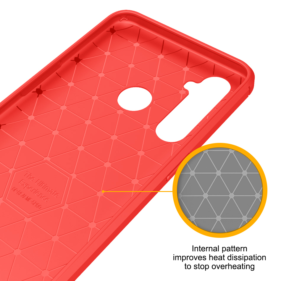 Flexi Slim Carbon Fibre Case for realme 5 Pro (Red)