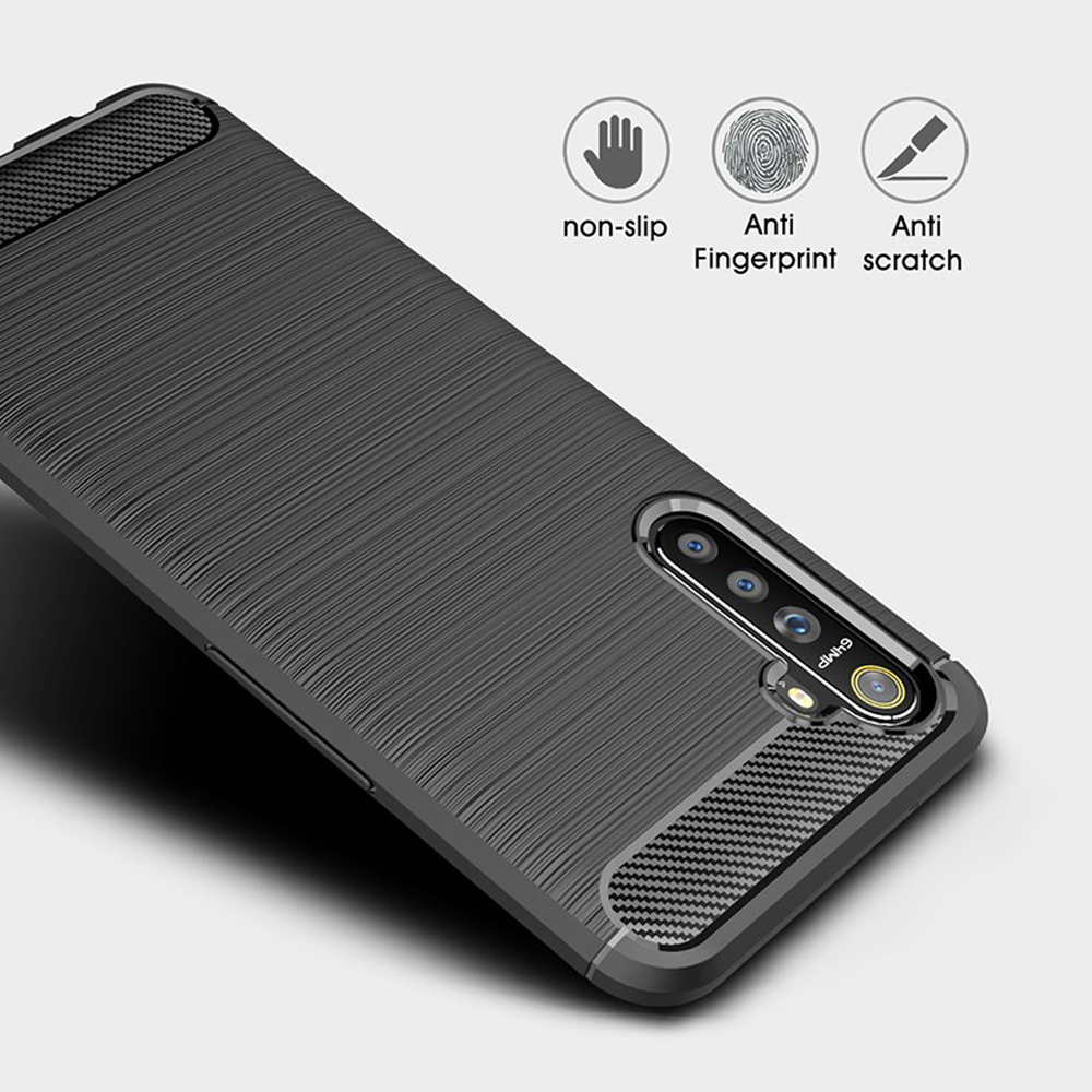 Flexi Slim Carbon Fibre Case for realme XT (Black)