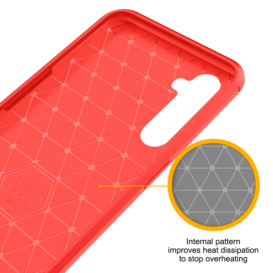 Flexi Slim Carbon Fibre Case for realme XT (Red)