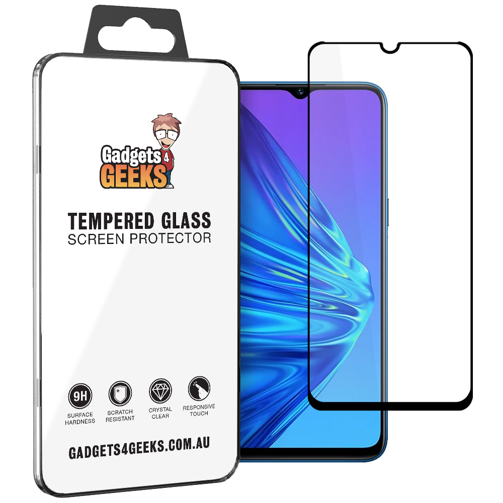 Full Coverage Tempered Glass Screen Protector For Realme