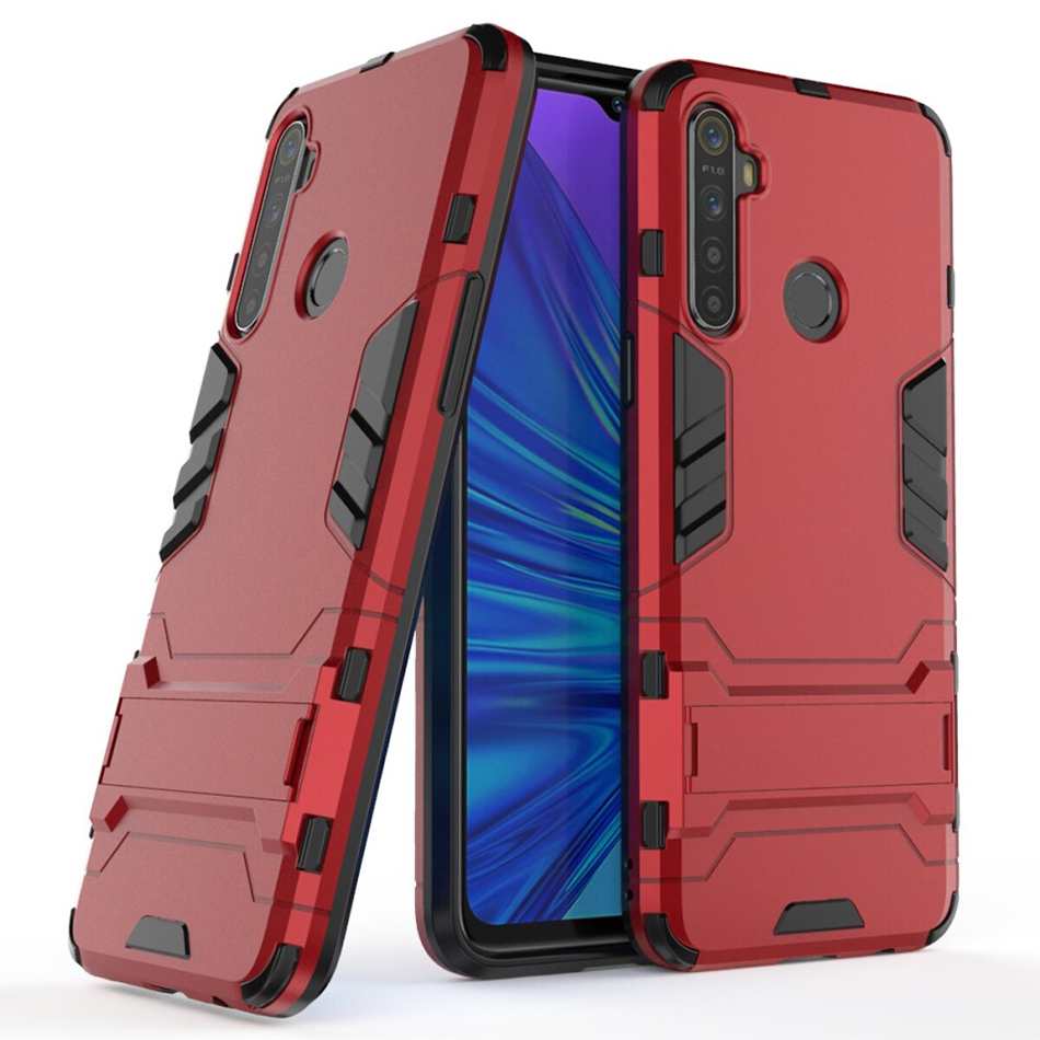 Slim Armour Tough Shockproof Case for realme 5 (Red)