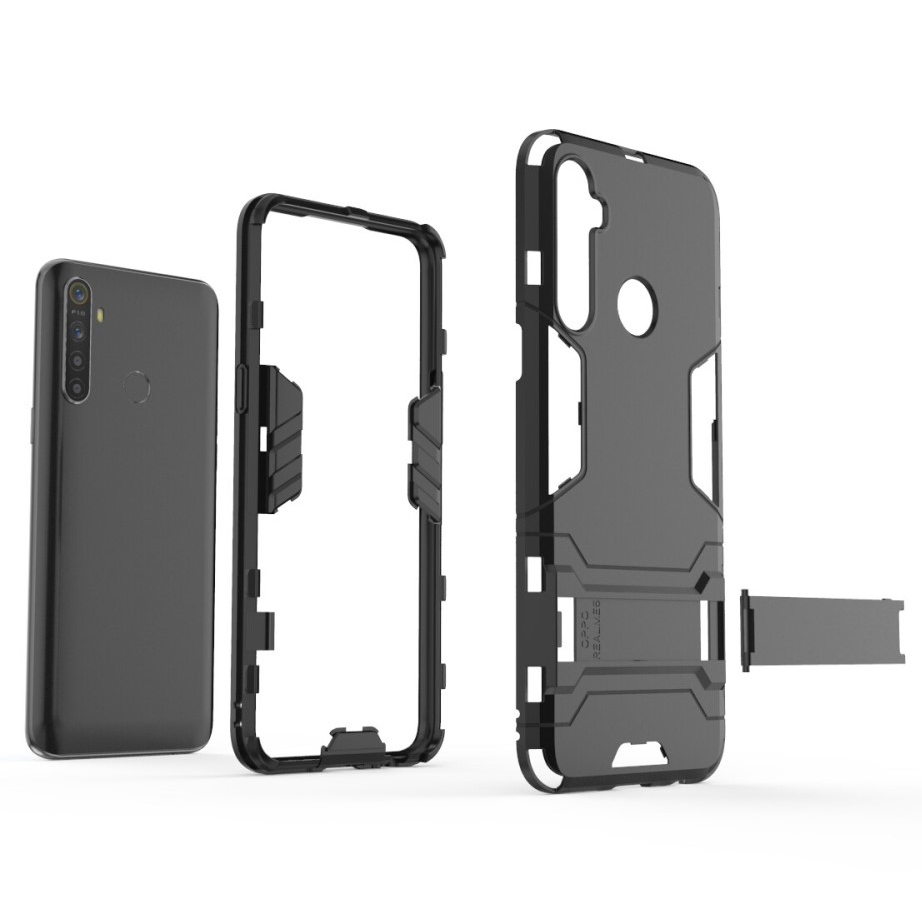 Slim Armour Tough Shockproof Case for realme 5 Pro (Black)