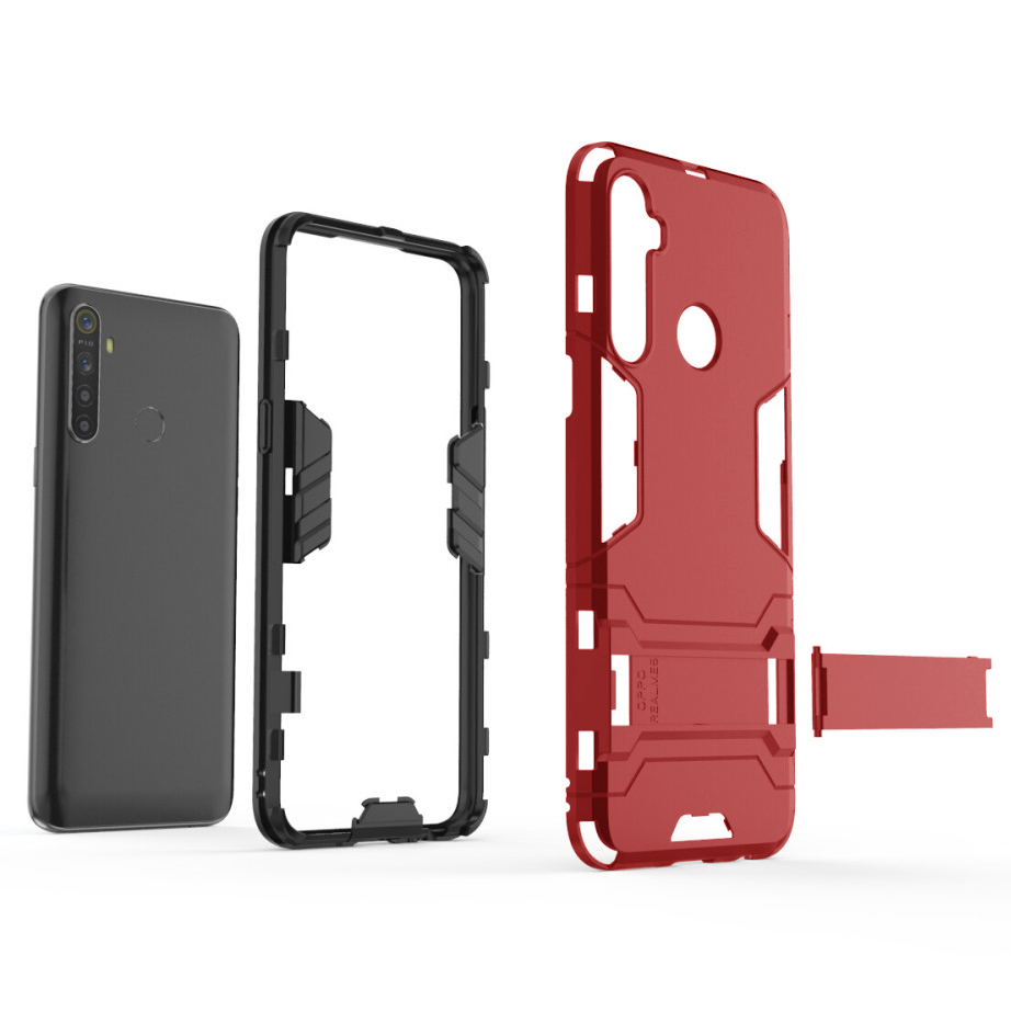 Slim Armour Tough Shockproof Case for realme 5 Pro (Red)