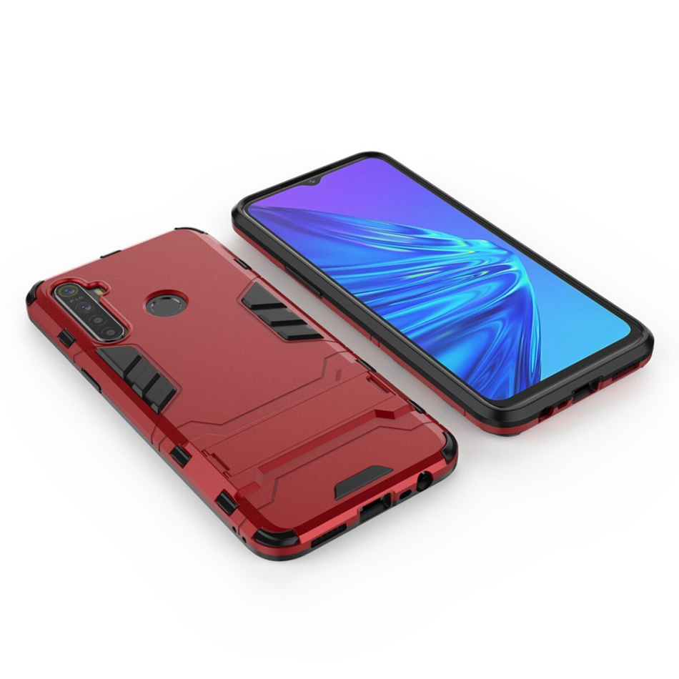 Slim Armour Tough Shockproof Case for realme 5 Pro (Red)