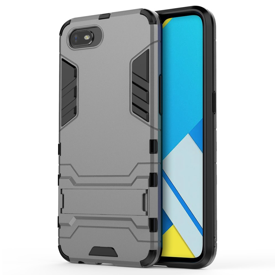 Slim Armour Tough Shockproof Case for realme C2 (Grey)