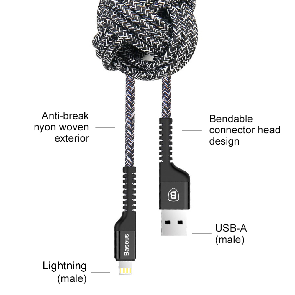 Baseus Confidant Anti-Break USB Lightning Cable for iPhone / iPad