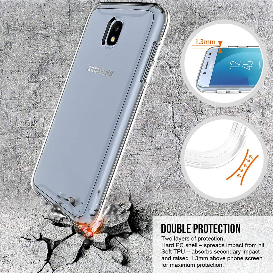 Hybrid Fusion Hard Case for Samsung Galaxy J5 Pro (Clear)