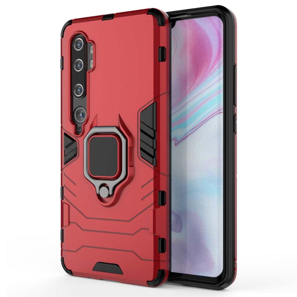 Slim Armour Shockproof Case for Xiaomi Mi Note 10 Pro (Red)