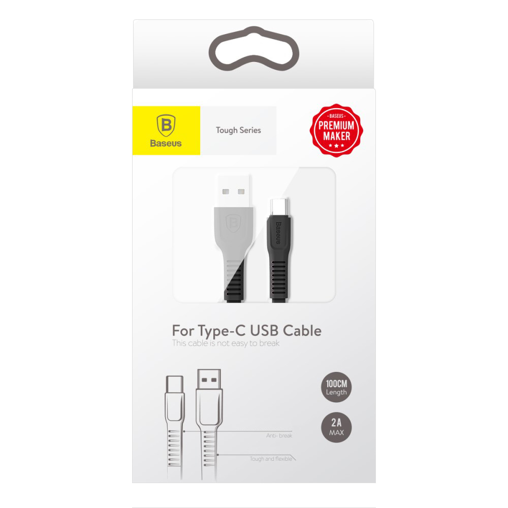Baseus Anti-Break Flat USB Type-C Charging Cable (1m)