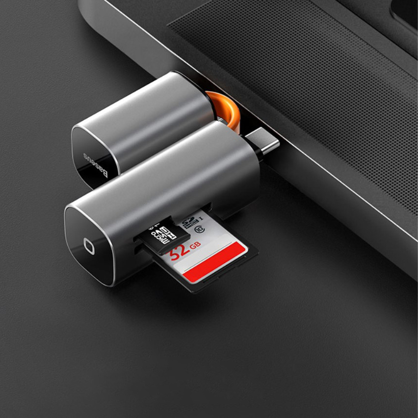 Baseus Mini-Cabin OTG Type-C / USB 3.0 Dual Slot SD Card Reader