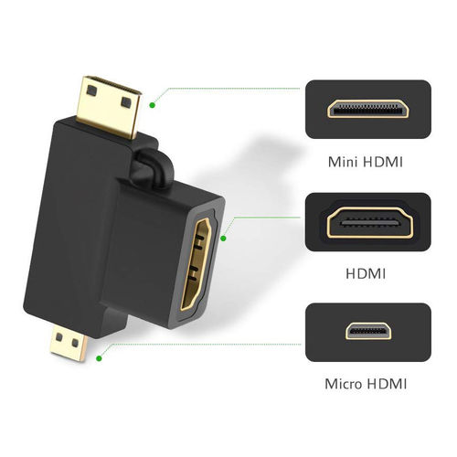 3-in-1 Mini HDMI / Micro HDMI to HDMI (Female) Adapter