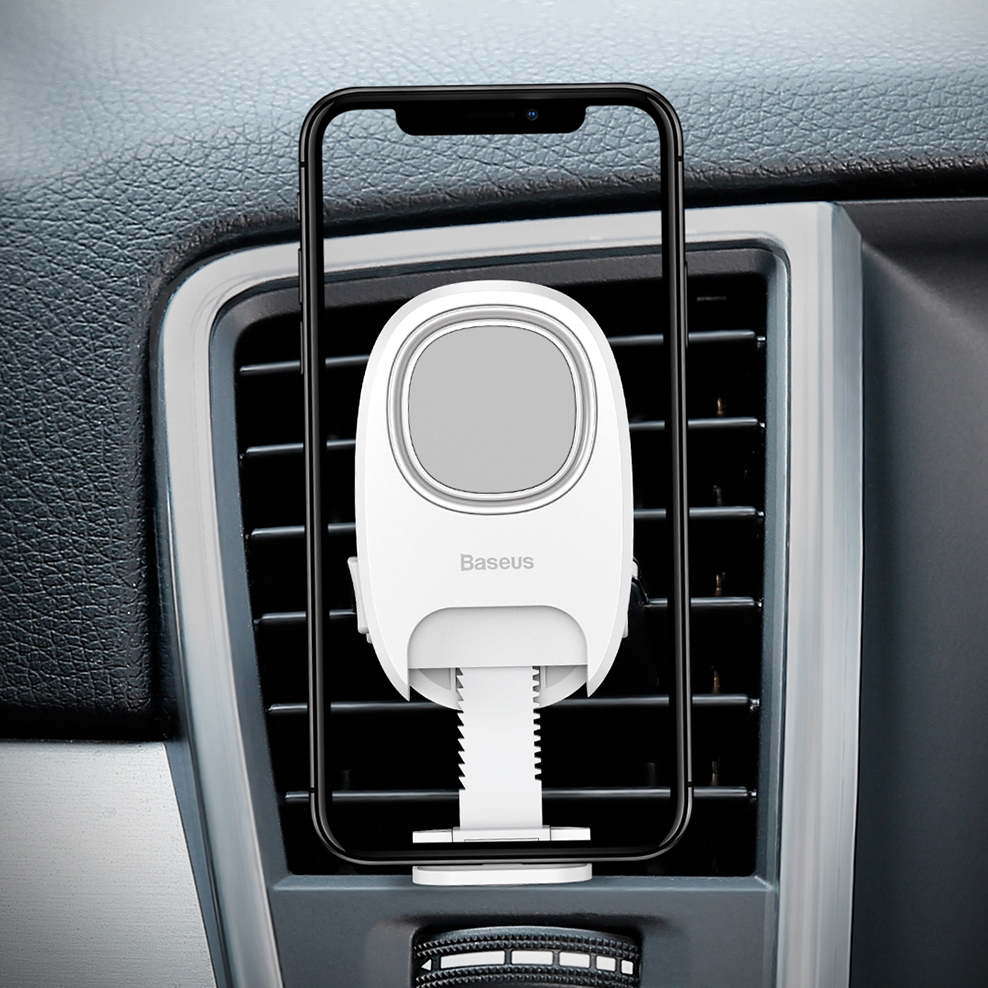 Baseus Adjustable Magnetic Car Air Vent Mount Phone Holder White