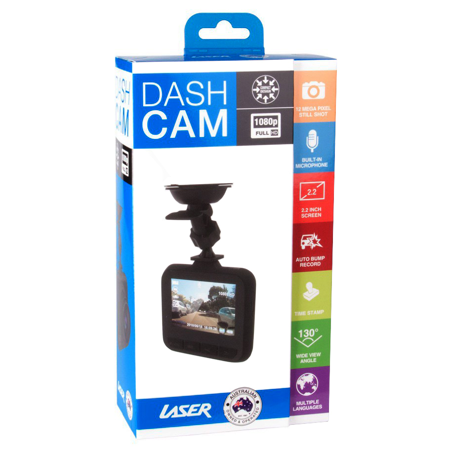 Laser Car Dash Crash Camera / Full HD / 1080P / LCD Screen