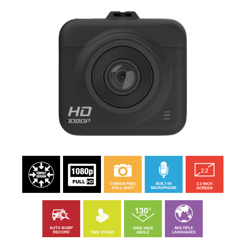 Laser Car Dash Crash Camera / Full HD / 1080P / LCD Screen