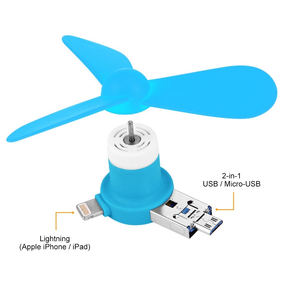 Portable USB Mini Fan Attachment for Phone / Tablet / Laptop