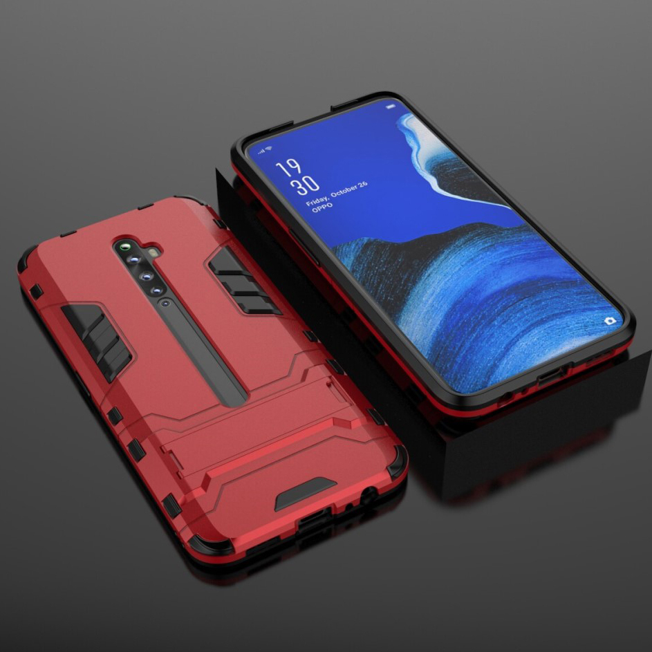 Slim Armour Tough Shockproof Case for Oppo Reno2 Z (Red)