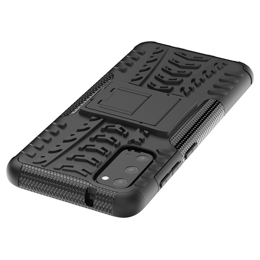 Dual Layer Rugged Tough Case for Samsung Galaxy S20 (Black)