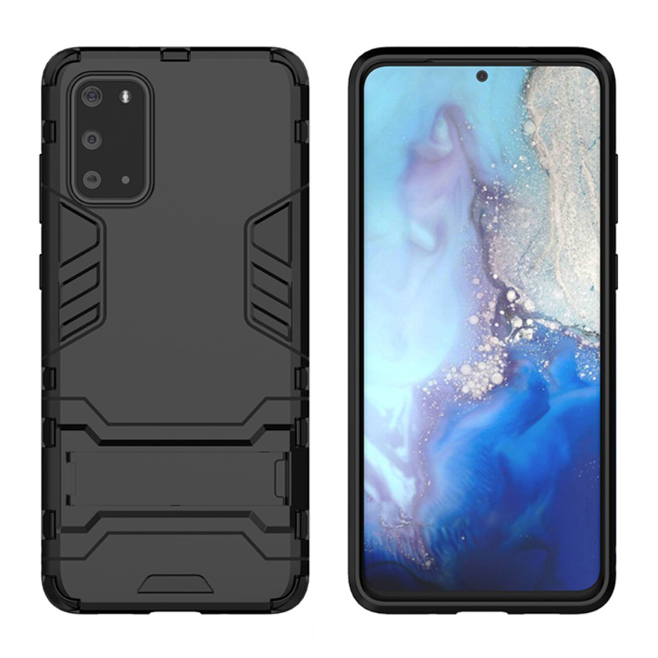 Slim Armour Tough Case & Stand for Samsung Galaxy S20 (Black)