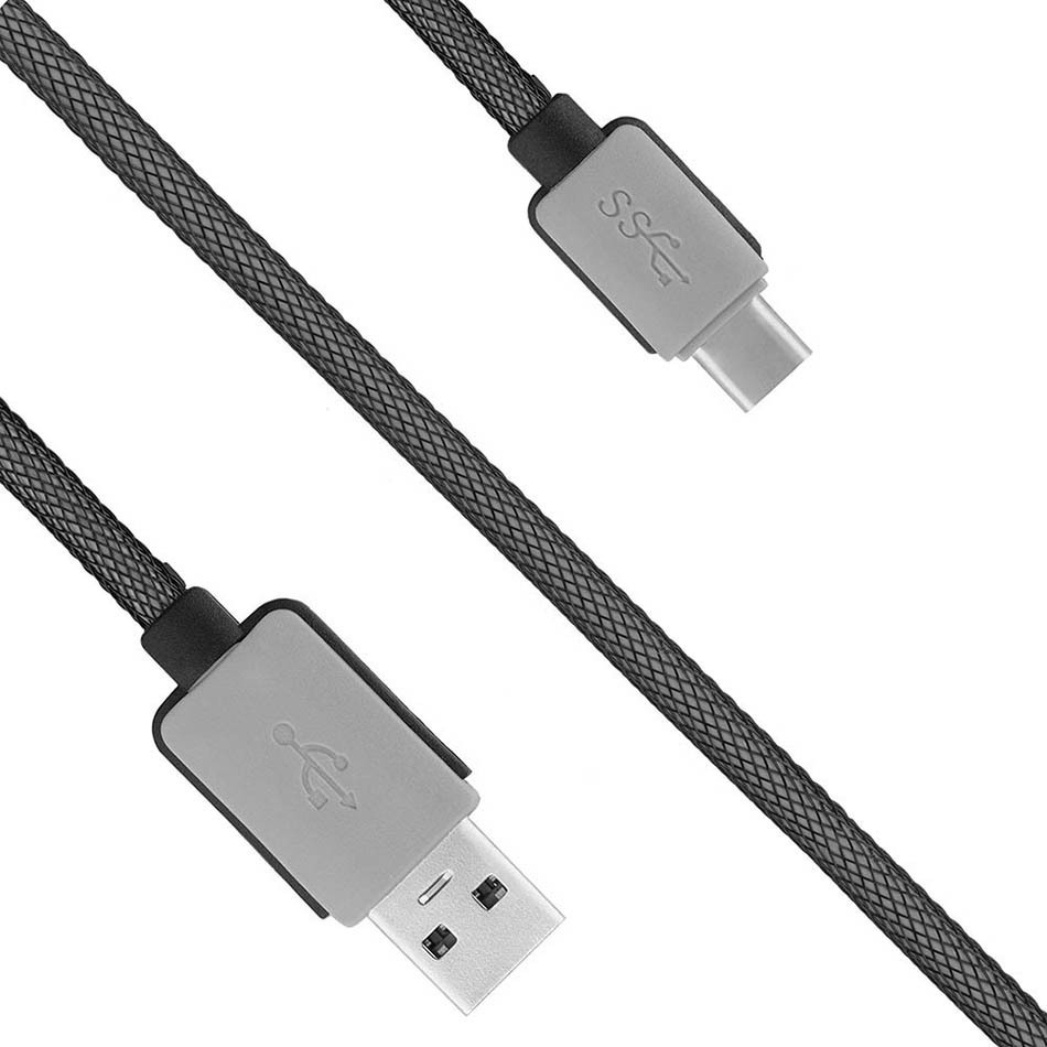 Extra Long Anti Tangle Nylon Mesh Type C To USB 3 0 Cable 3m