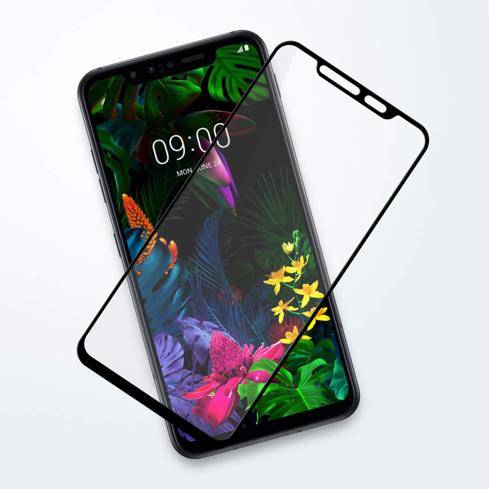 Full Tempered Glass Screen Protector for LG G8S ThinQ (Black)