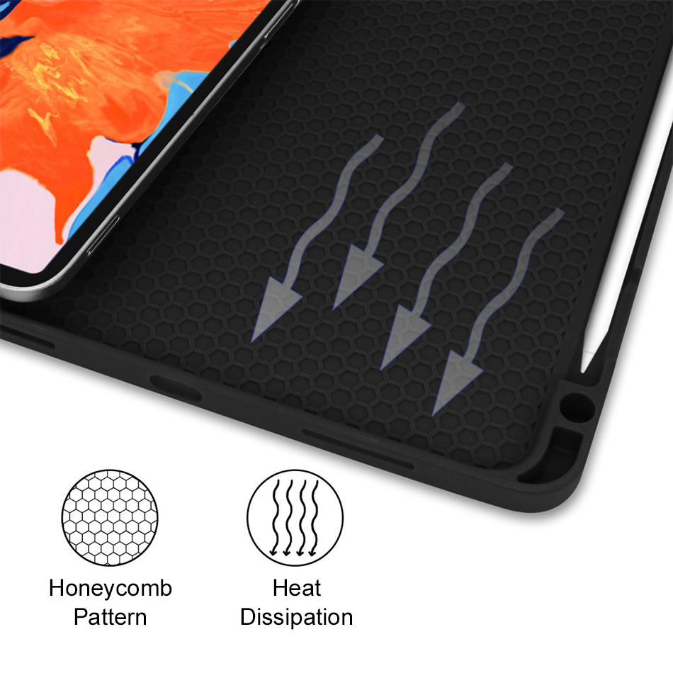 Trifold Smart Case for Apple iPad Pro 12.9-inch (4th Gen) (Black)