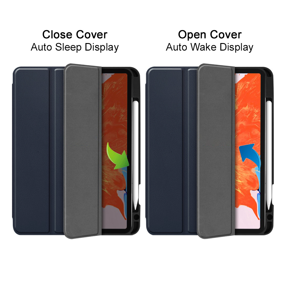 Trifold Smart Case for Apple iPad Pro 12.9-inch (4th Gen) (Blue)