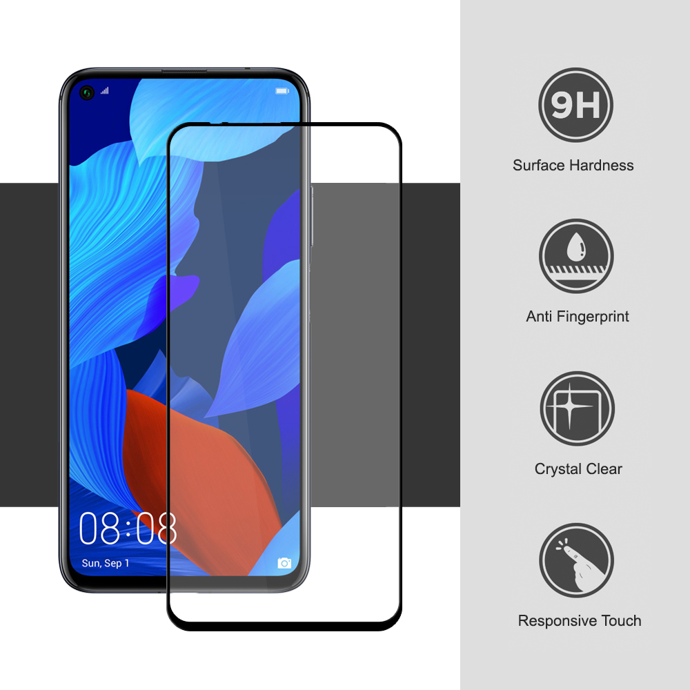 Full Tempered Glass Screen Protector for Huawei Nova 5T (Black)