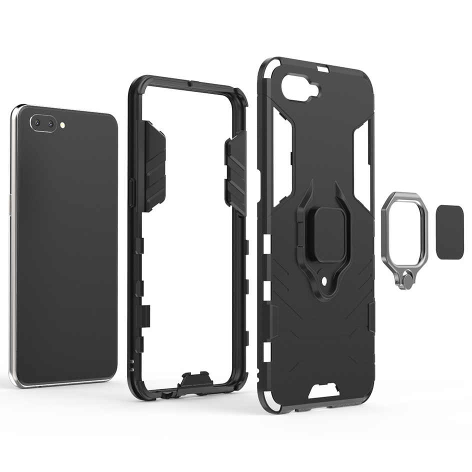 Slim Armour Tough Shockproof Case for Oppo A3s / AX5 (Black)