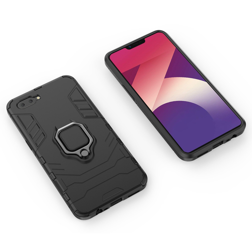Slim Armour Tough Shockproof Case for Oppo A3s / AX5 (Black)