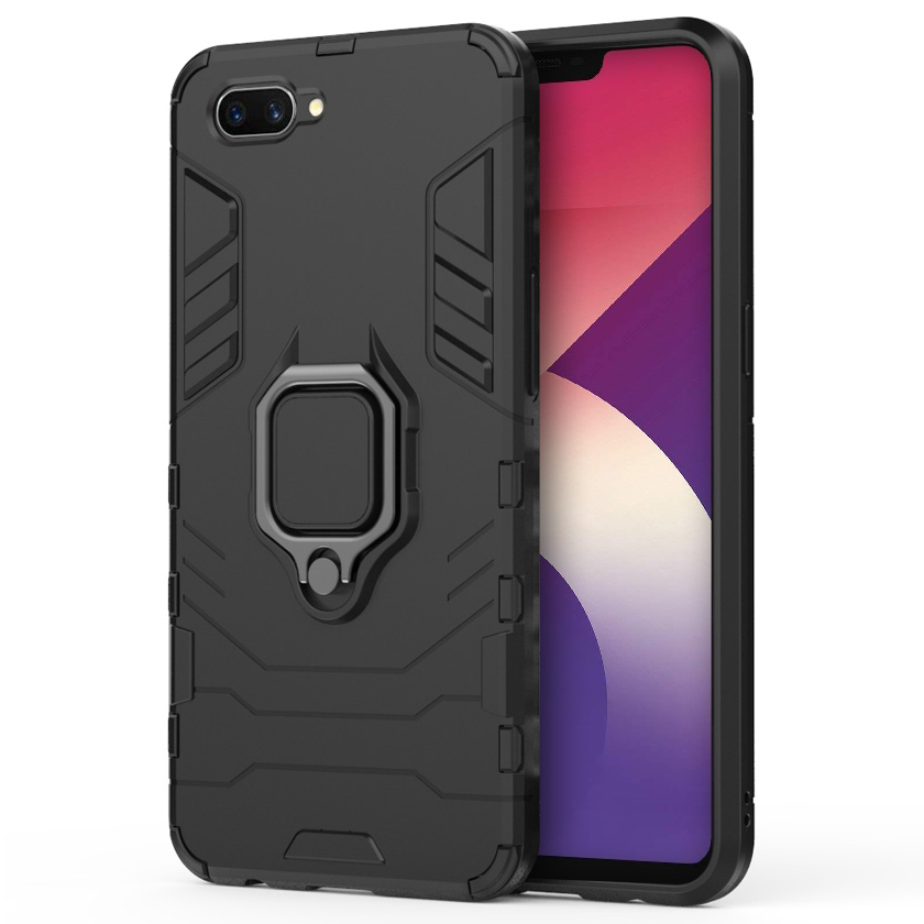 Slim Armour Tough Shockproof Case for Oppo A3s / AX5 (Black)