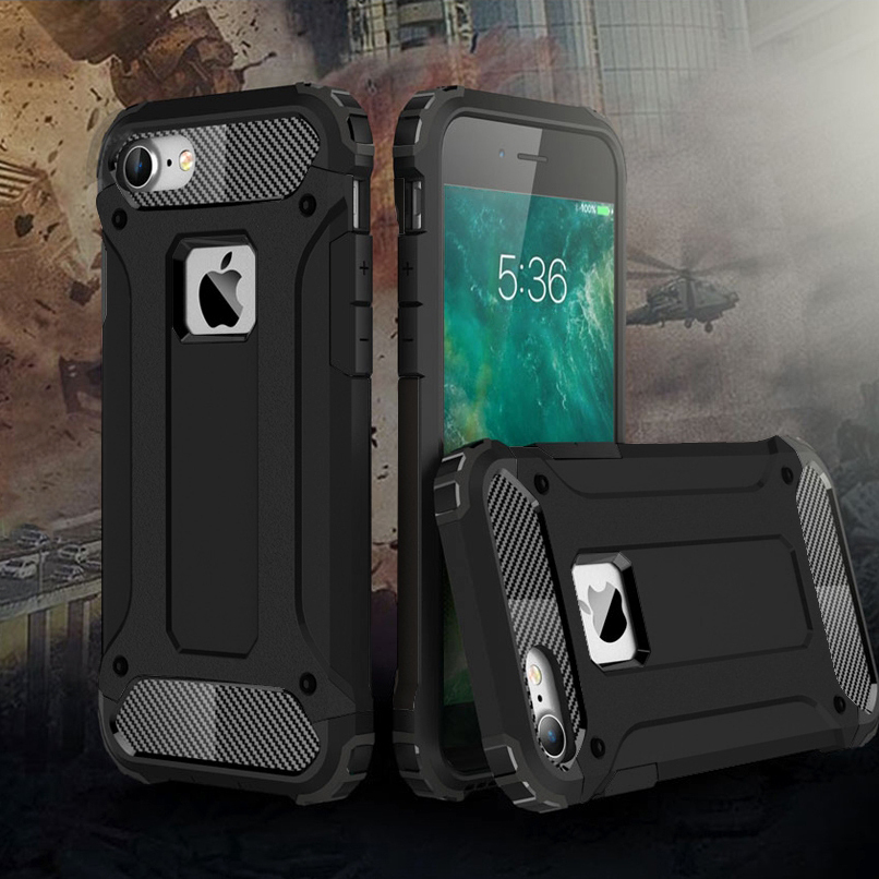 Military Defender Shockproof Case for iPhone 8 / 7 / SE (Black)