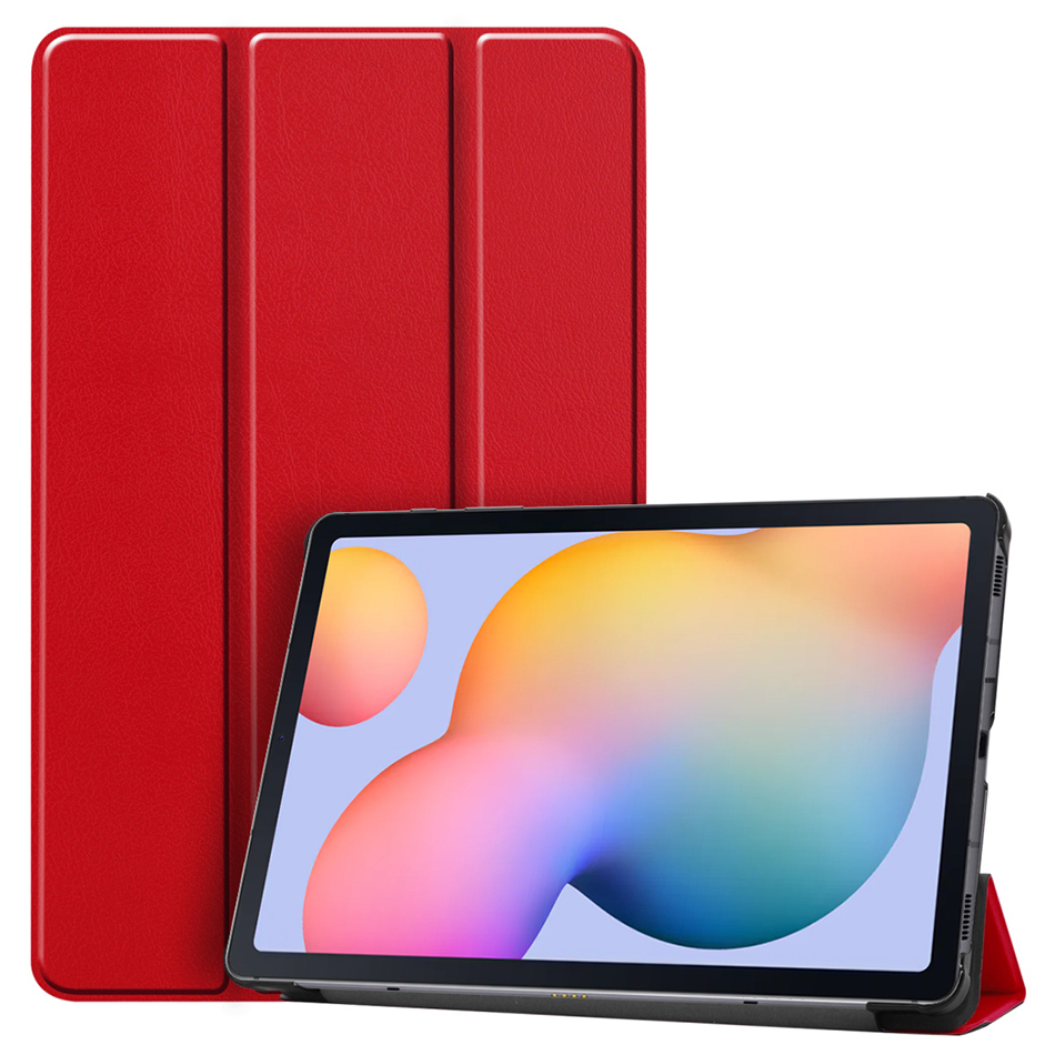 Trifold Smart Case for Samsung Galaxy Tab S6 Lite (Red)