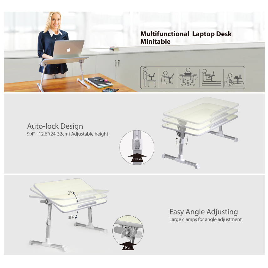XL Height Adjustable Table / Foldable Desktop Stand for Laptop