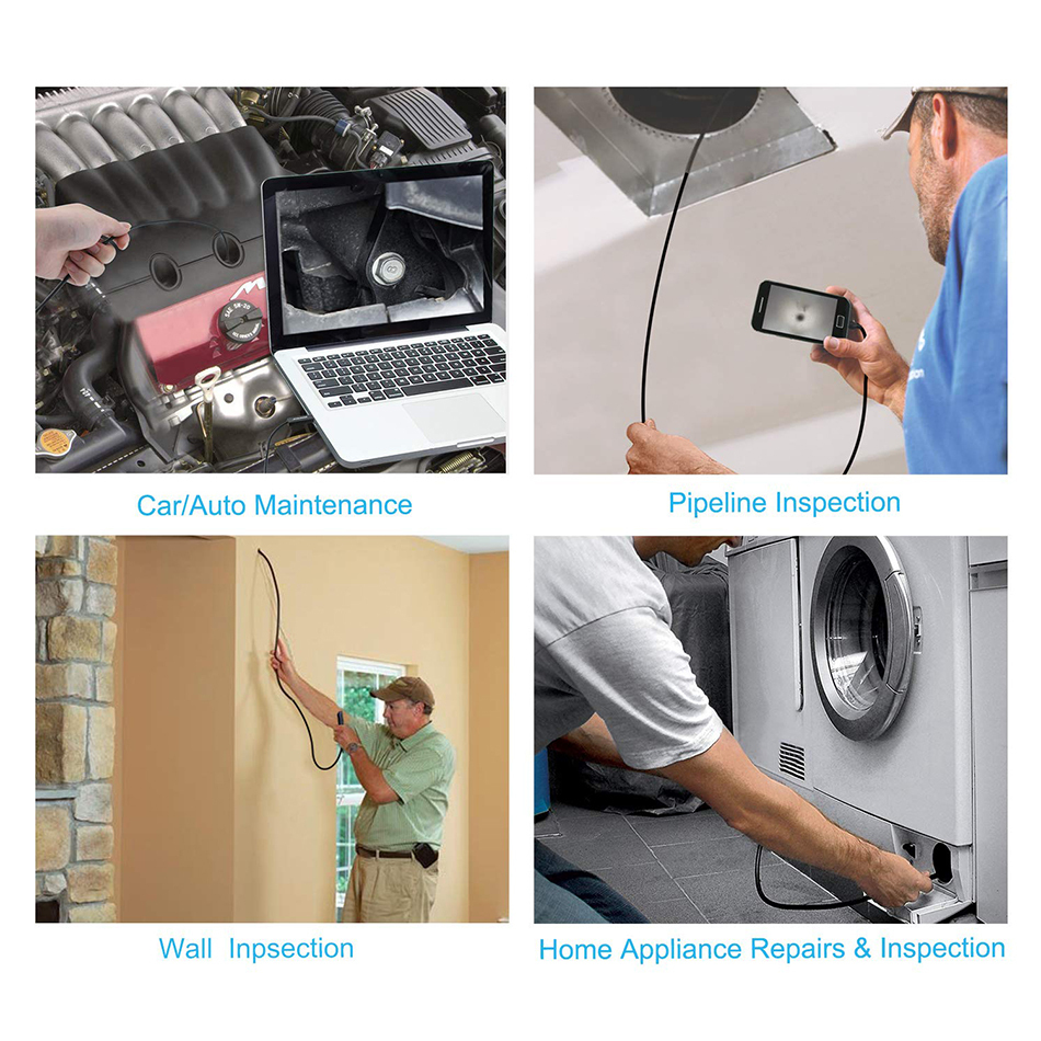 5m Waterproof Micro USB Endoscope Inspection Camera Cable