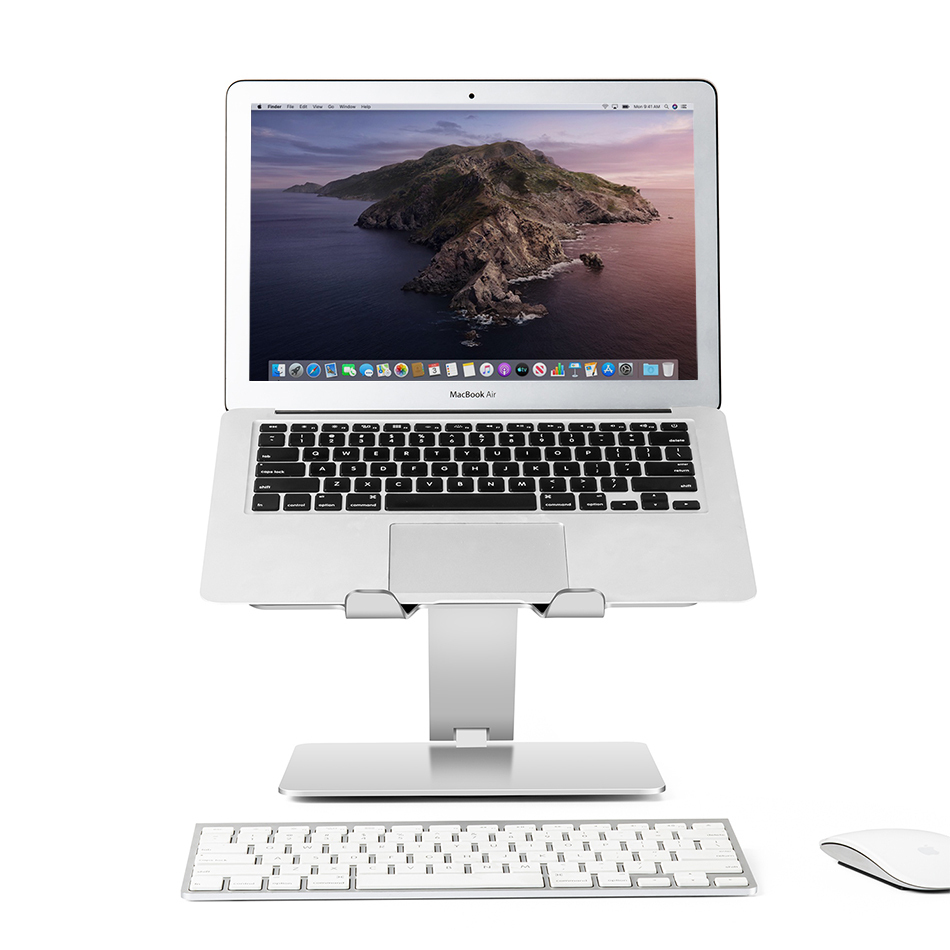 Aluminium Height Adjustable Laptop Stand for MacBook (Silver)
