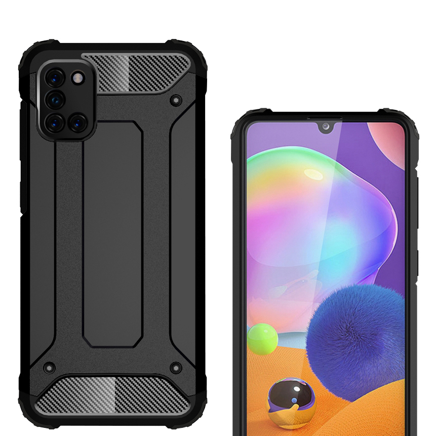 Military Defender Shockproof Case for Samsung Galaxy A31 (Black)