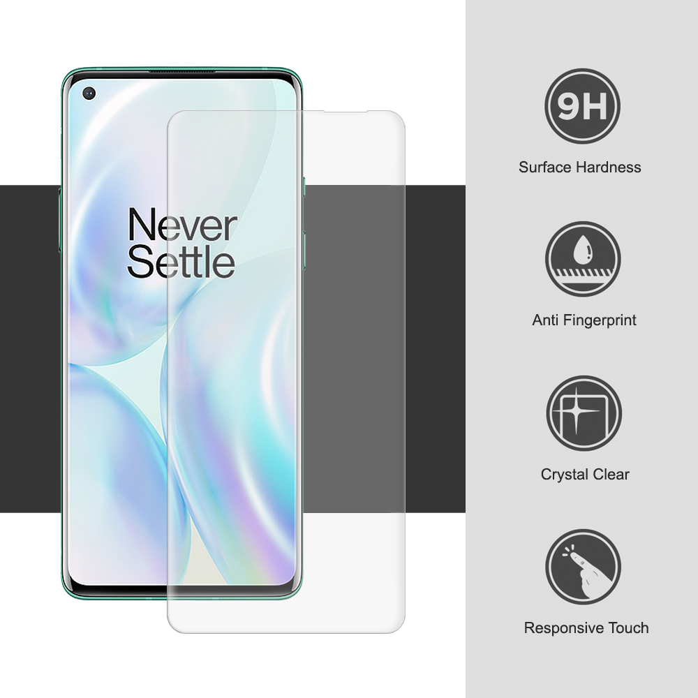 UV Liquid Curved Tempered Glass Screen Protector for OnePlus 8