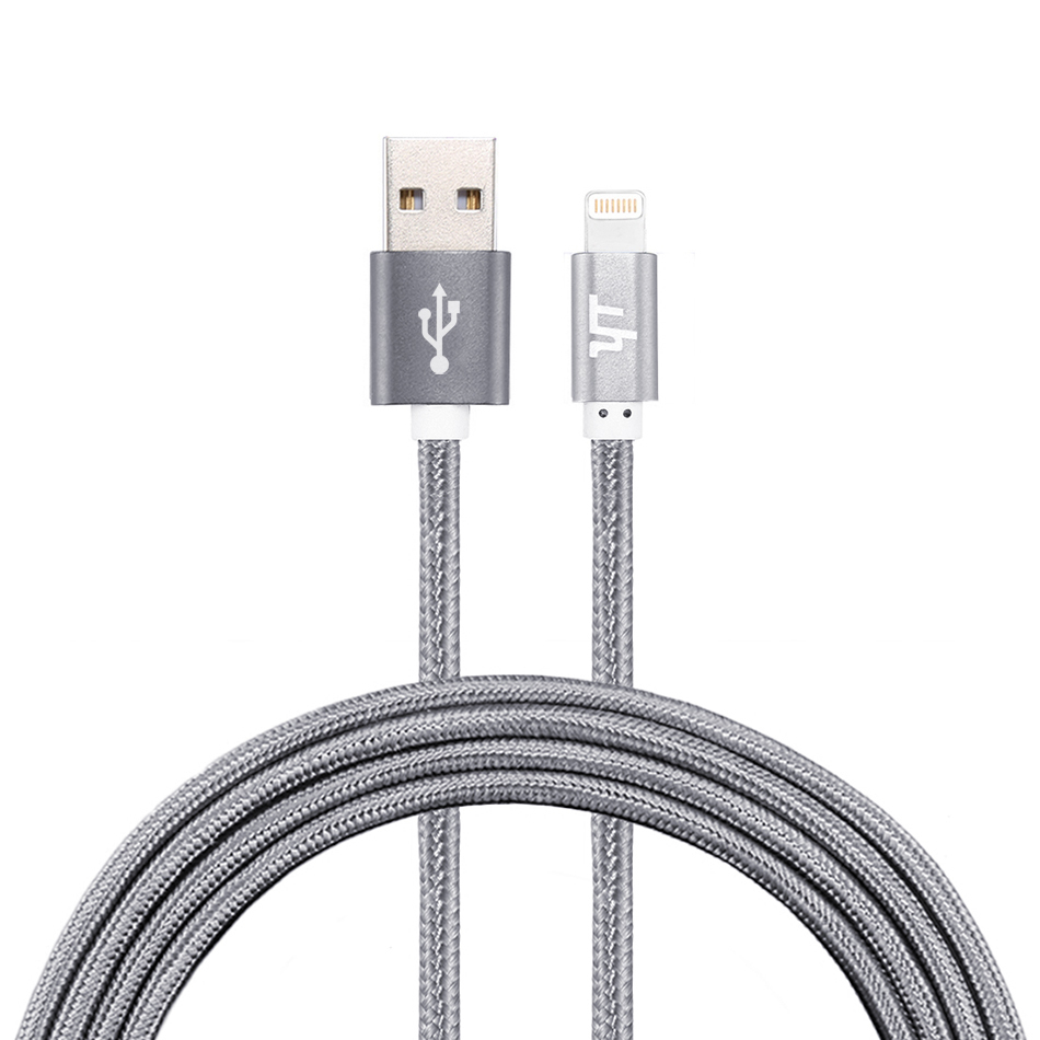 2m MFI Long Lightning Charging Cable for iPhone / iPad (Silver)
