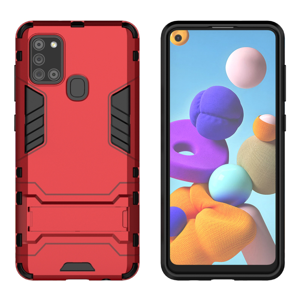 Slim Armour Shockproof Case for Samsung Galaxy A21s (Red)
