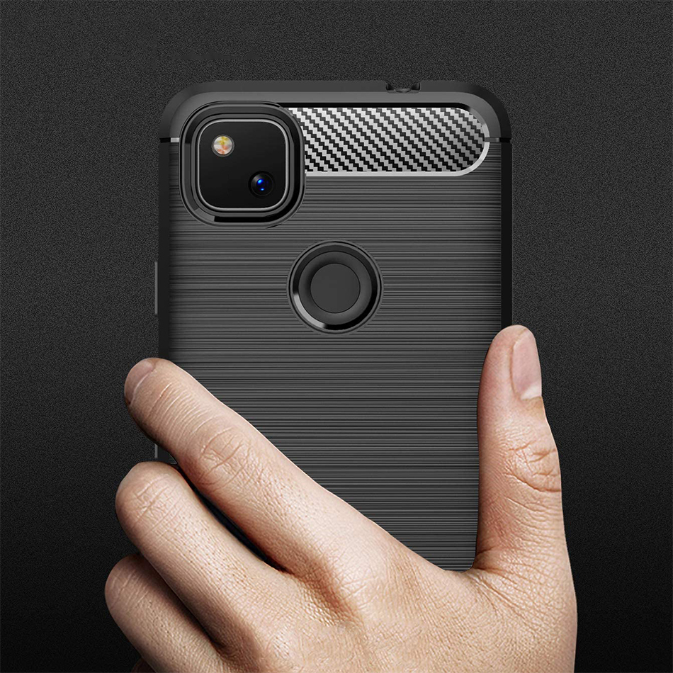 Flexi Slim Carbon Fibre Case for Google Pixel 4a (Black)