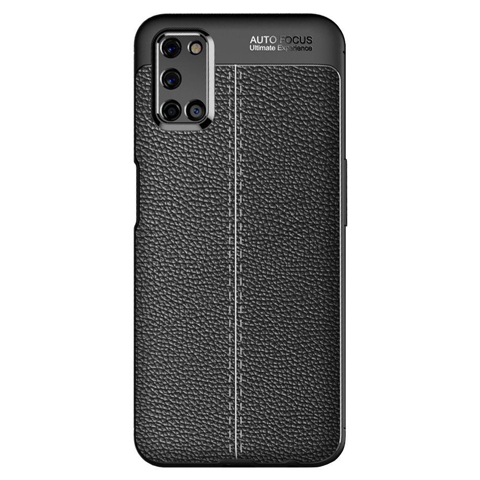 Flexi Slim Litchi Texture Case for Oppo A52 / A72 (Black)