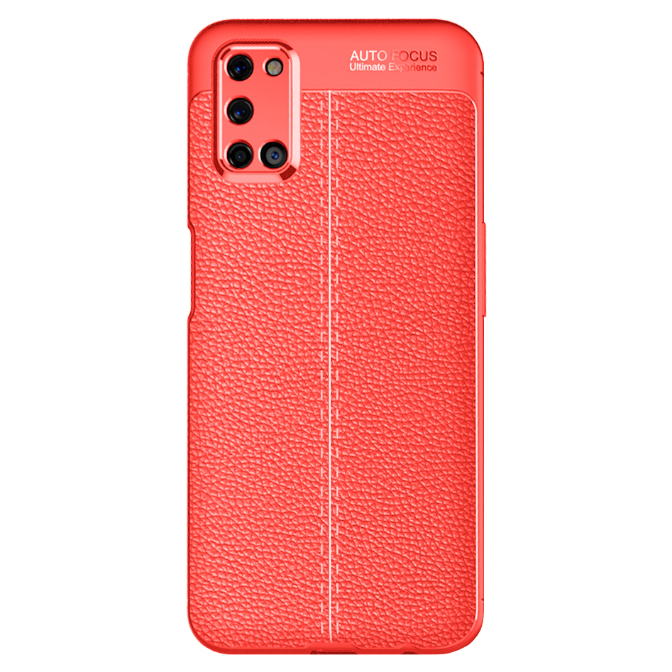 Flexi Slim Litchi Texture Case for Oppo A52 / A72 (Red)