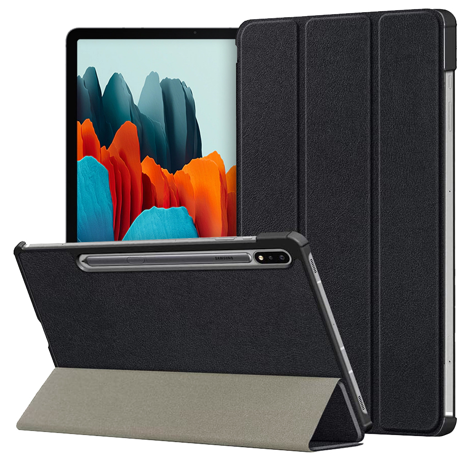Trifold Smart Case for Samsung Galaxy Tab S8 / S7 (Black)