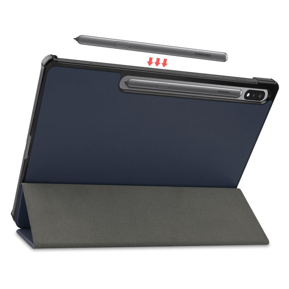 Trifold Smart Case for Samsung Galaxy Tab S7+ / S8+ (Blue)